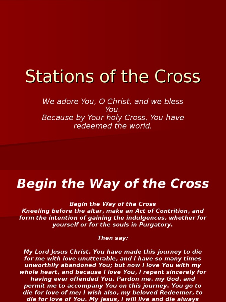 Stations of the Cross Prayer Guide | PDF | Repentance | Jesus