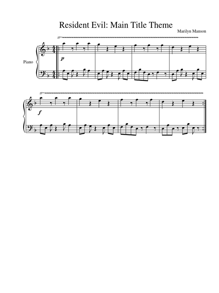 Resident Evil: Intro Theme | PDF | Art