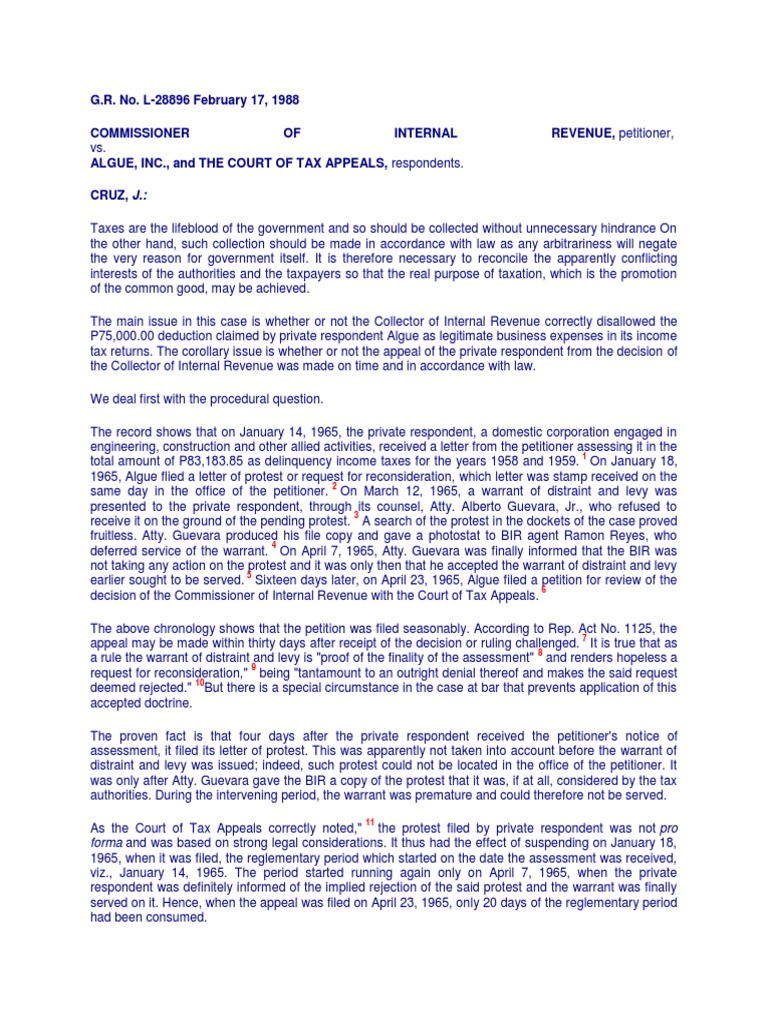 Tax Cases | PDF | Tax Deduction | Taxes