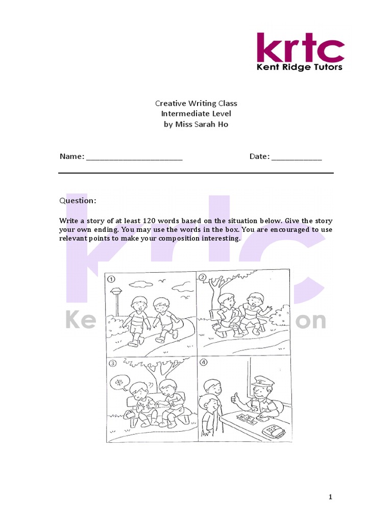 Creative Writing Class Intermediate Level by Miss Sarah Ho | PDF