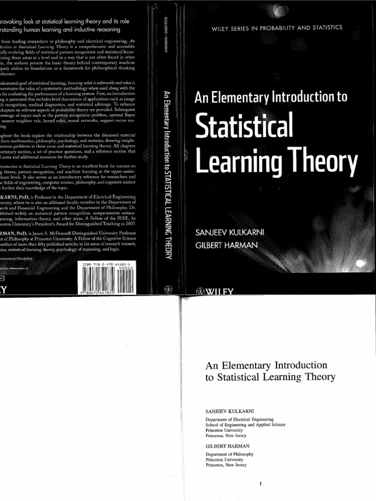 An - Elementary Intro To Statistical Learning Theory | PDF An - Elementary Intro To Statistical Learning Theory | PDF