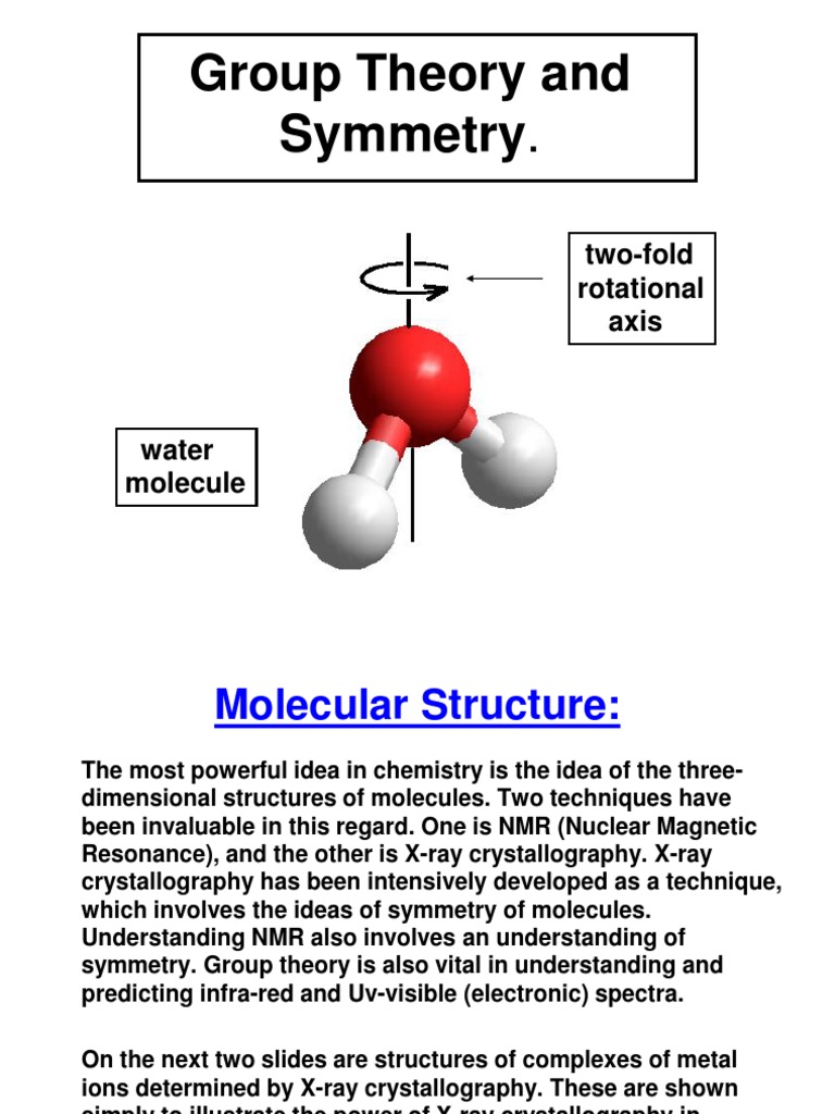 Chemistry 445 Lecture 7 Group Theory | X Ray Crystallography ...