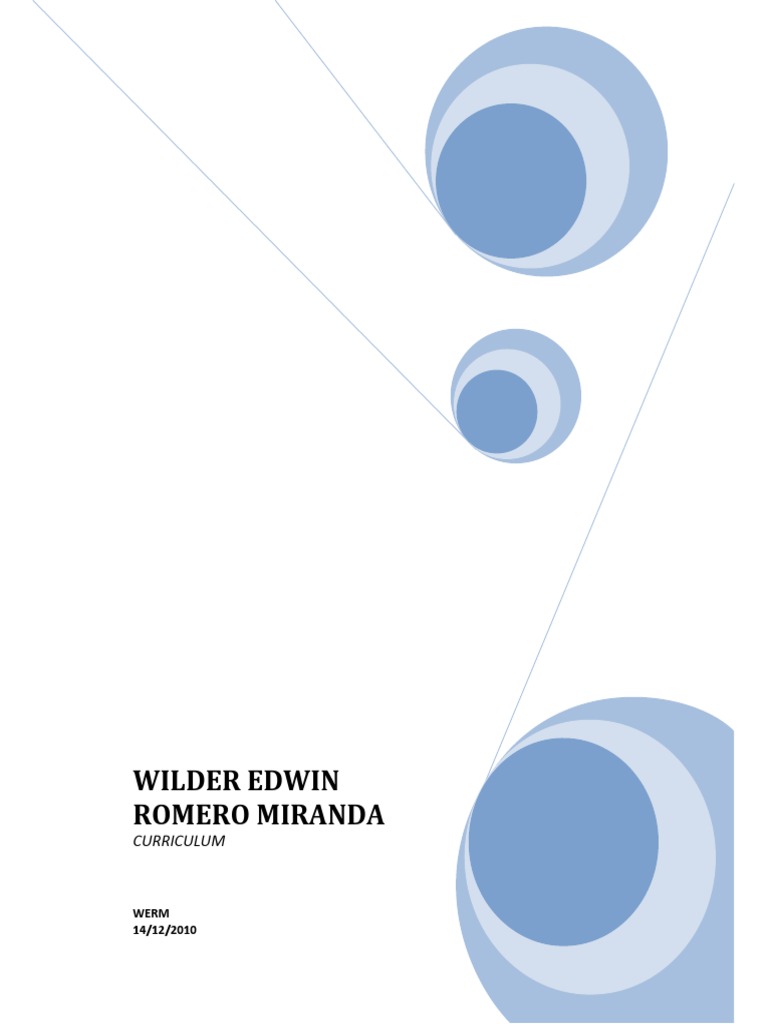 Curriculum Wilder | PDF | Ingeniero civil | Agricultura