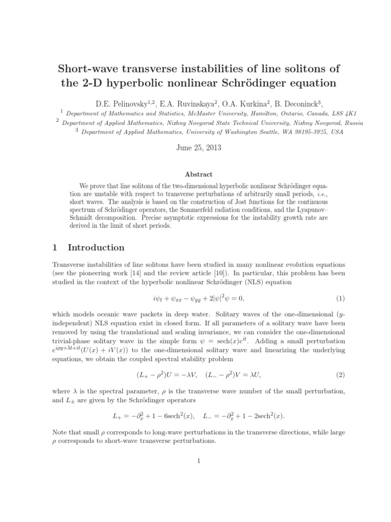 Quartet Deep | PDF | Soliton | Eigenvalues And Eigenvectors