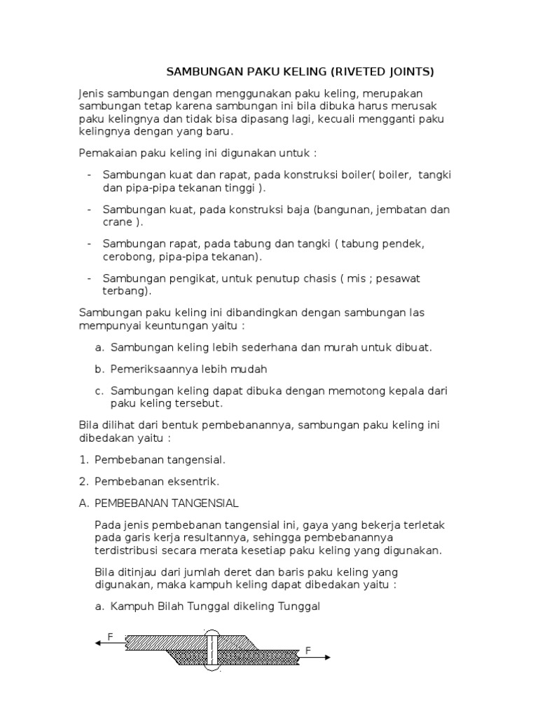 Sambungan Paku Keling | PDF