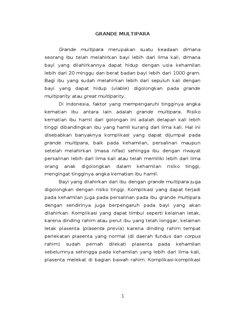 Grande Multipara | PDF