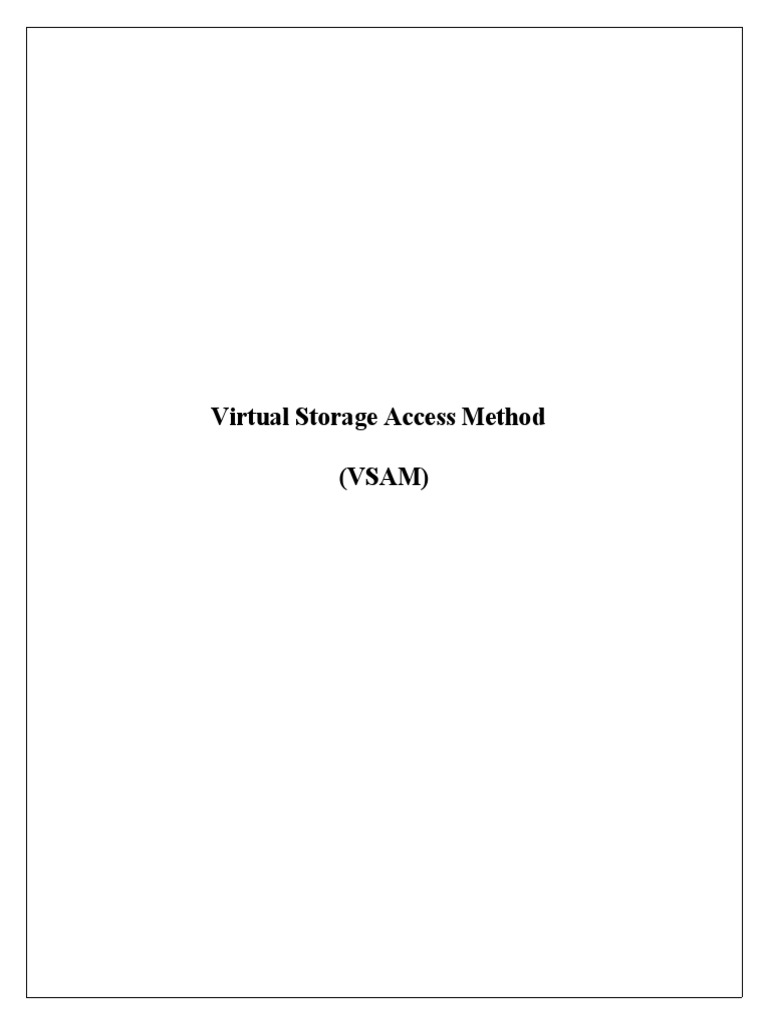 Virtual Storage Access Method (VSAM) | Download Free PDF | Database Index | Computer Data
