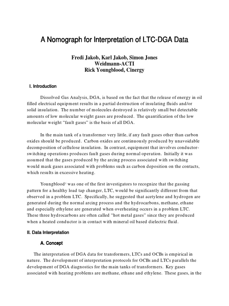LTC DGA Nomograph | PDF | Gases | Chemical Process Engineering