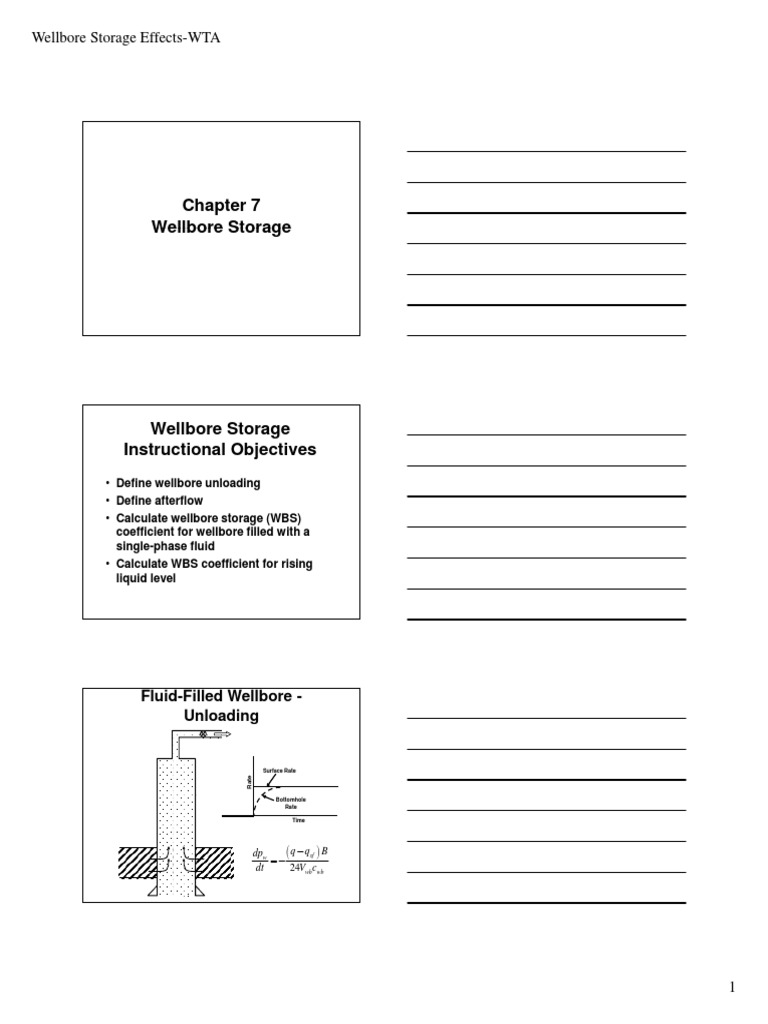 Part 7 - Wellbore Storage Effects | PDF | Pressure | Oil Well