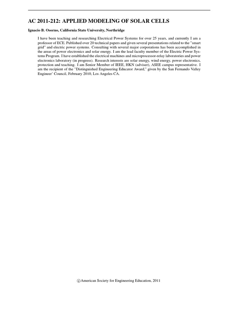 Modeling of PV Using PSpice and Matlab Fv8x | PDF | Thin Film Solar ...