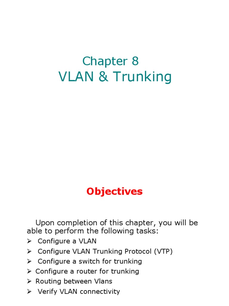 VLAN and Trunking Configuration Guide | PDF | Network Switch | Telecommunications