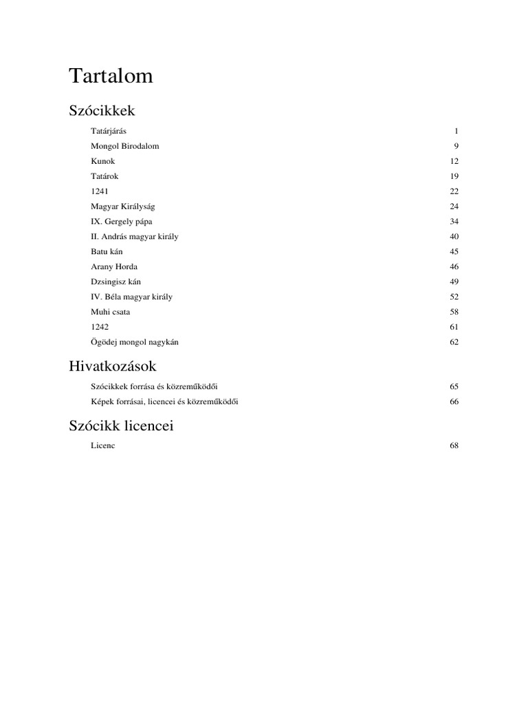 1 Rész-Tatárjárás | PDF