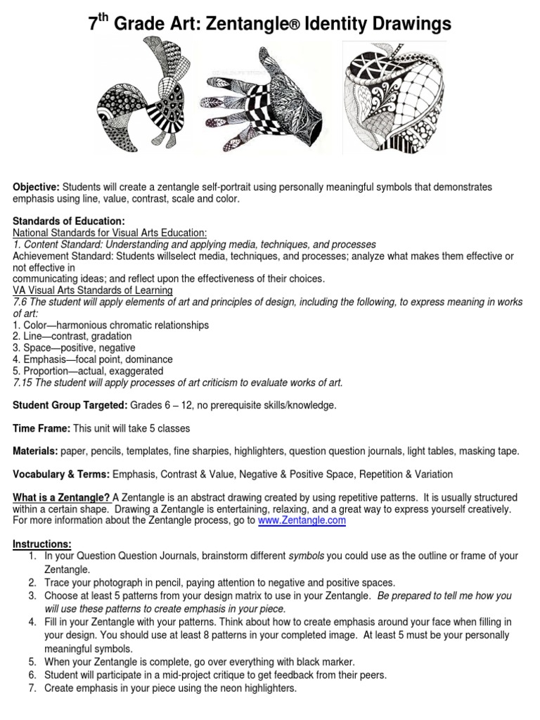 Identity Zentangle Palumbo | PDF | Drawing | Design