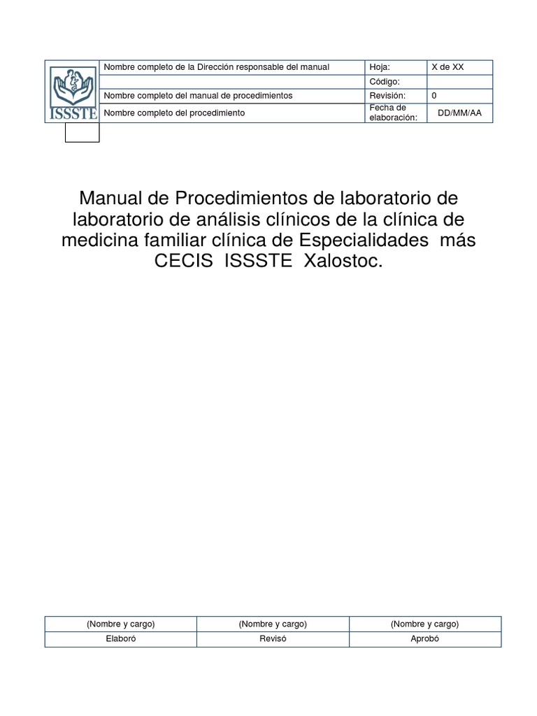 Manual de Procedimientos Laboratorio