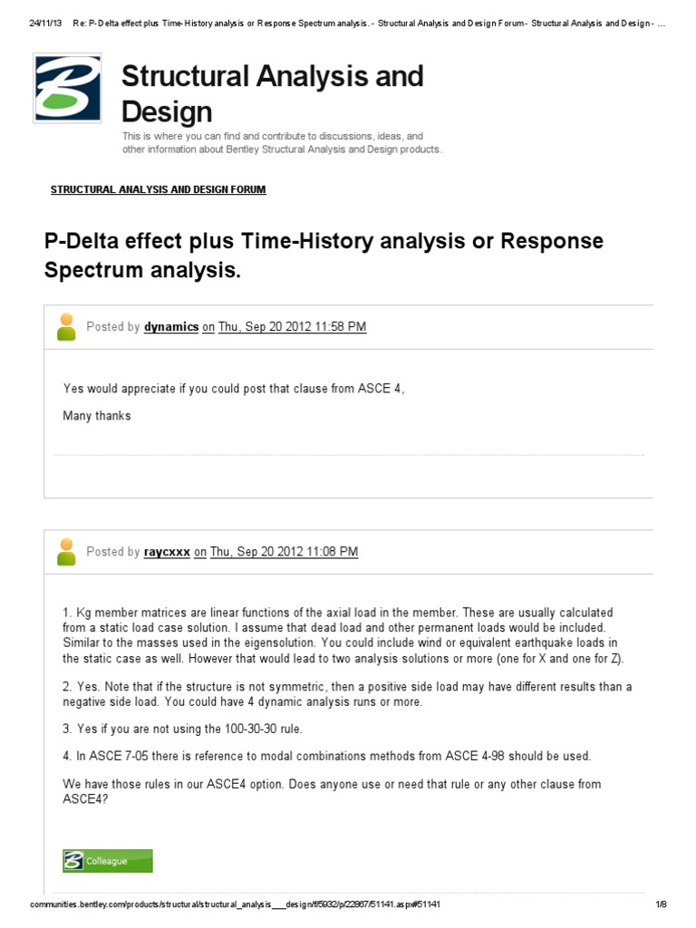 P-Delta and Time-History Analysis Guide | PDF | Structural Analysis ...