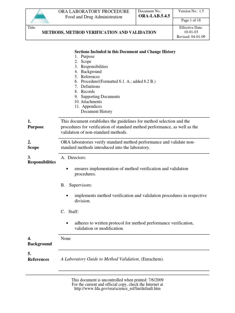 Method Verification and Validation | Download Free PDF | Detection Limit | Verification And ...