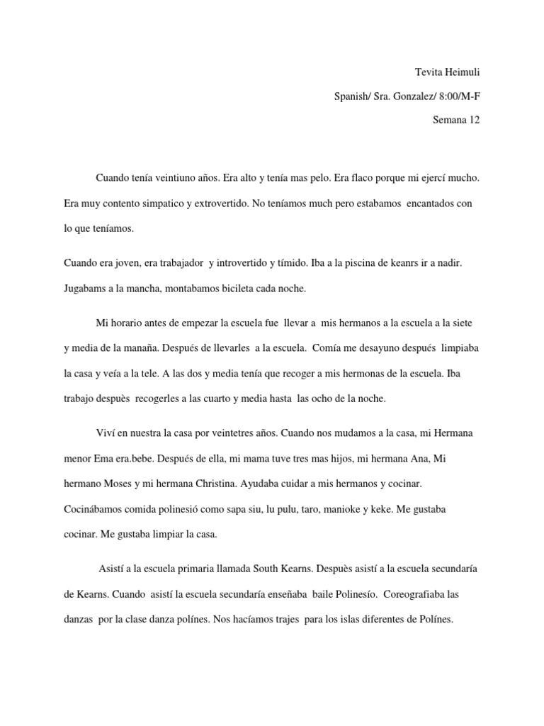 Spanish Paper 1 | PDF | Ocio | Entretenimiento (general)