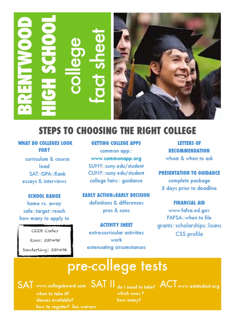 College Fact Sheet | PDF
