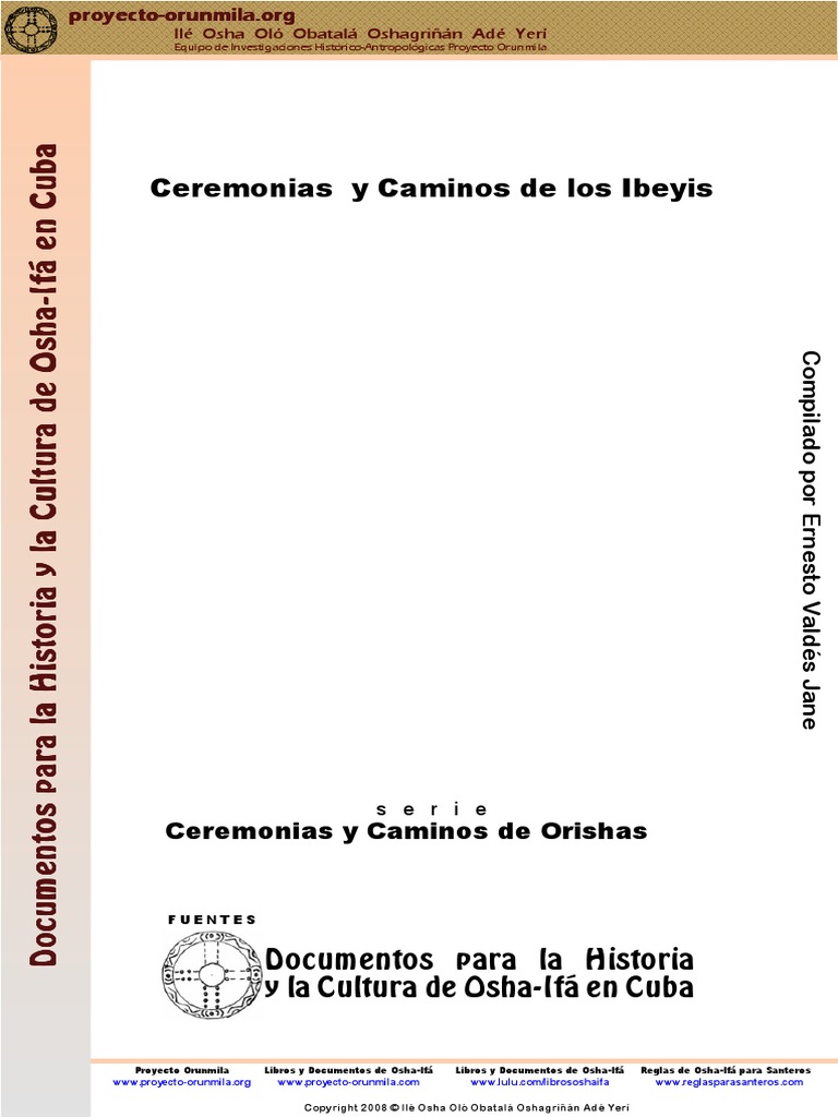 Ceremonias y Caminos de Los Ibeyis | PDF | Santeria
