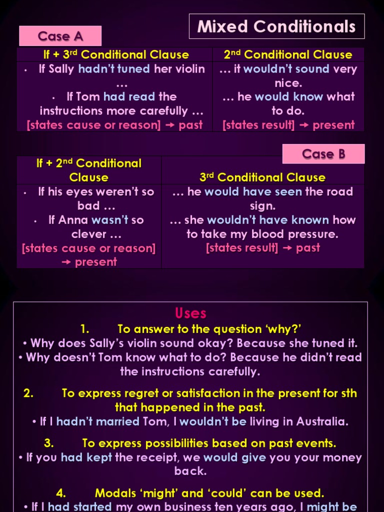 Mixed Conditionals | PDF | Syntactic Relationships | Morphology
