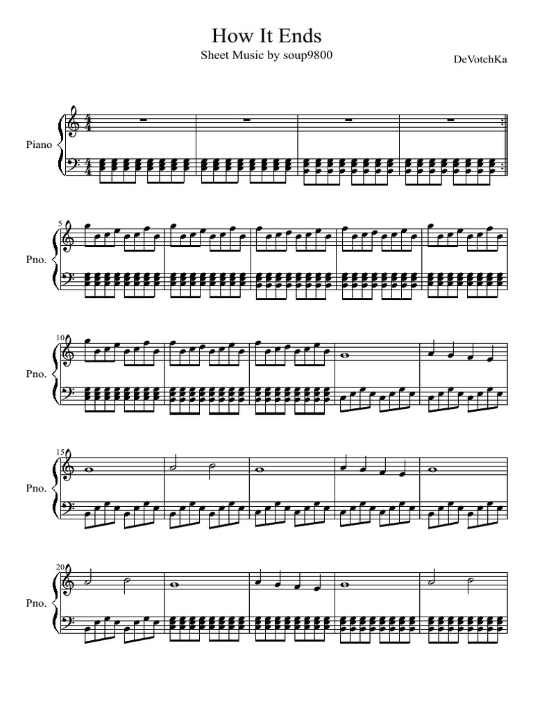 How It Ends Sheet Music | PDF