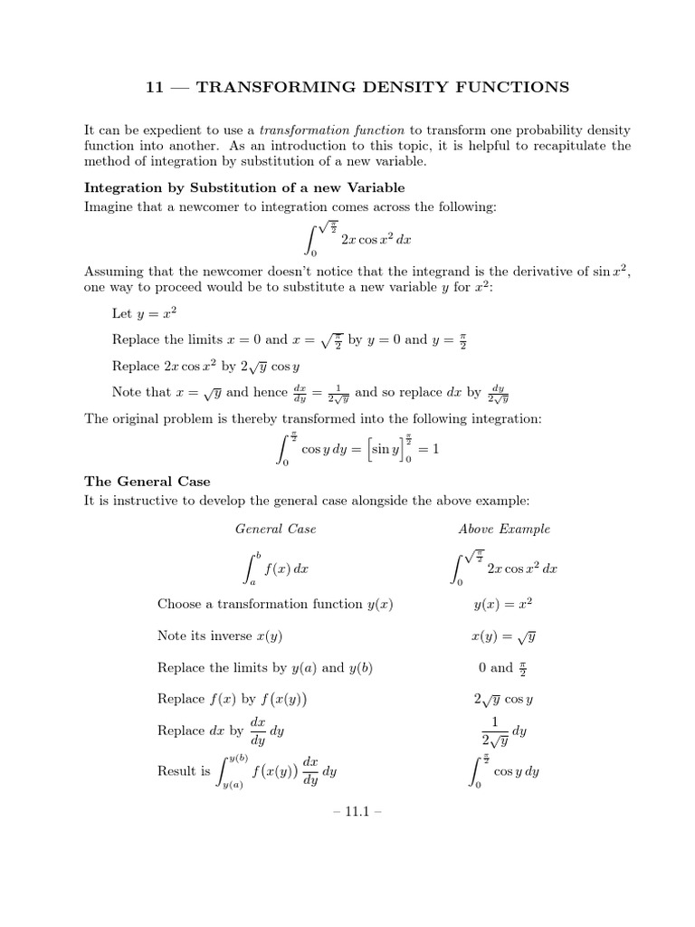 Transformations PDF | PDF | Probability Density Function | Random Variable