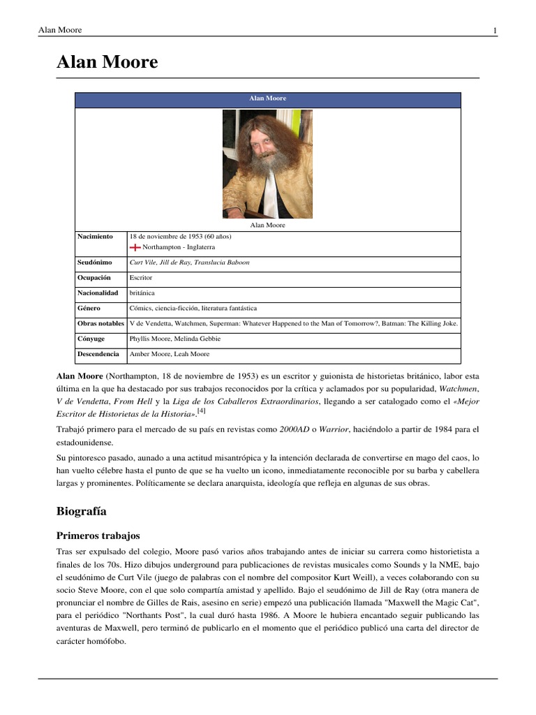 Alan Moore | PDF | Cómics | Libros
