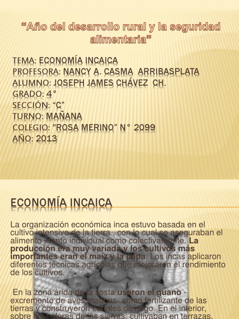 Economia Incaica | PDF | Imperio Inca | Agricultura