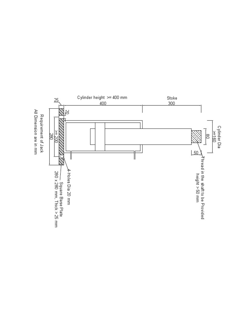 300 400 25 Stoke Cylinder Height 400 MM | PDF