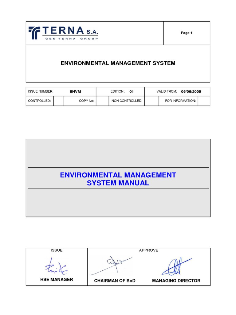 Environmental Manual | PDF | Audit | Internal Audit
