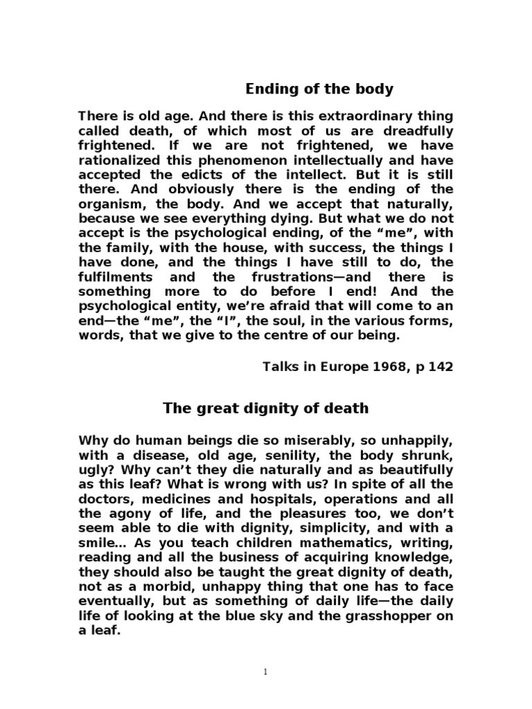 Death Passages | PDF | Metaphysics Of Mind | Psychology