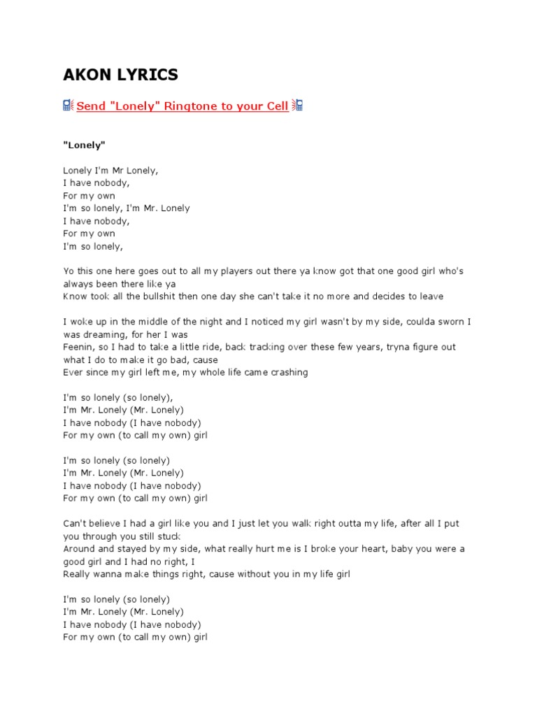 Akon Lyrics | PDF