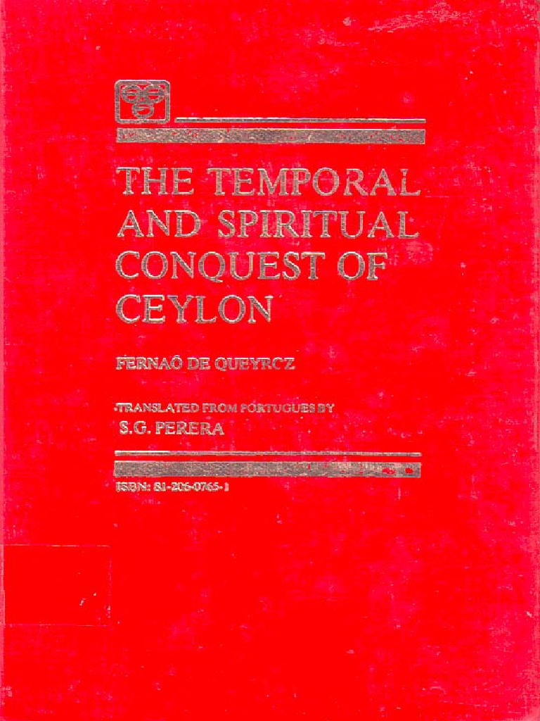 The Temporal and Spiritual Conquest of Ceylon - Vol I | PDF
