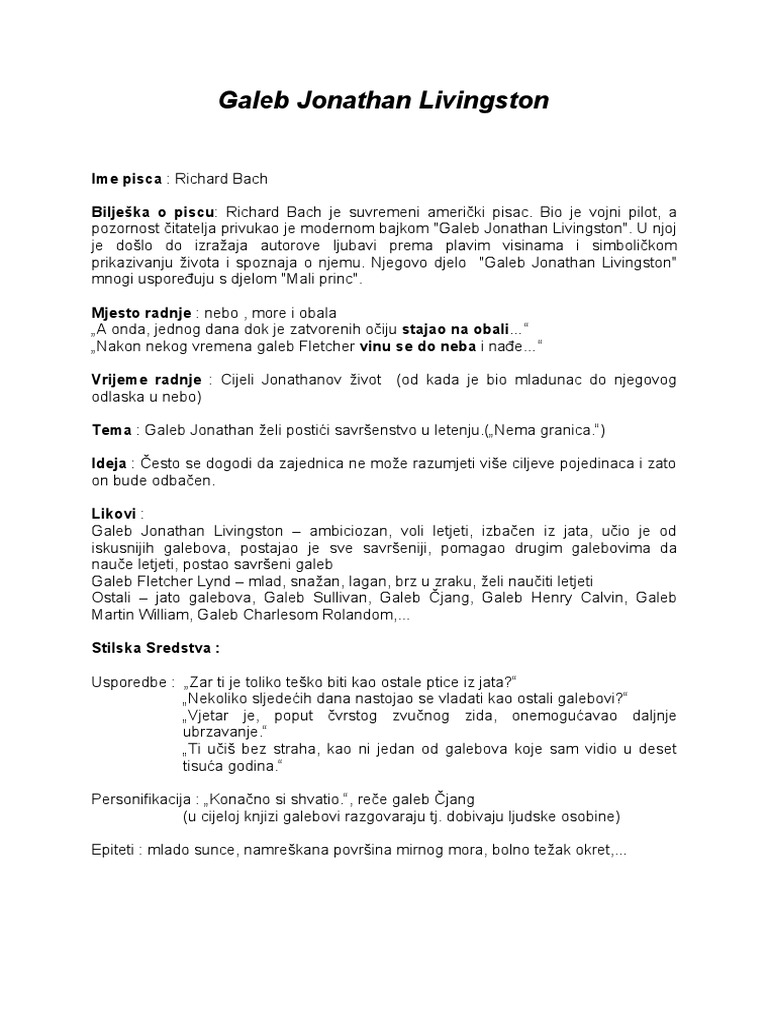 Galeb Jonathan Livingston | PDF