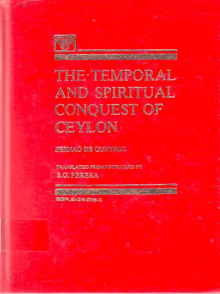 The Temporal and Spiritual Conquest of Ceylon - Vol. II | PDF