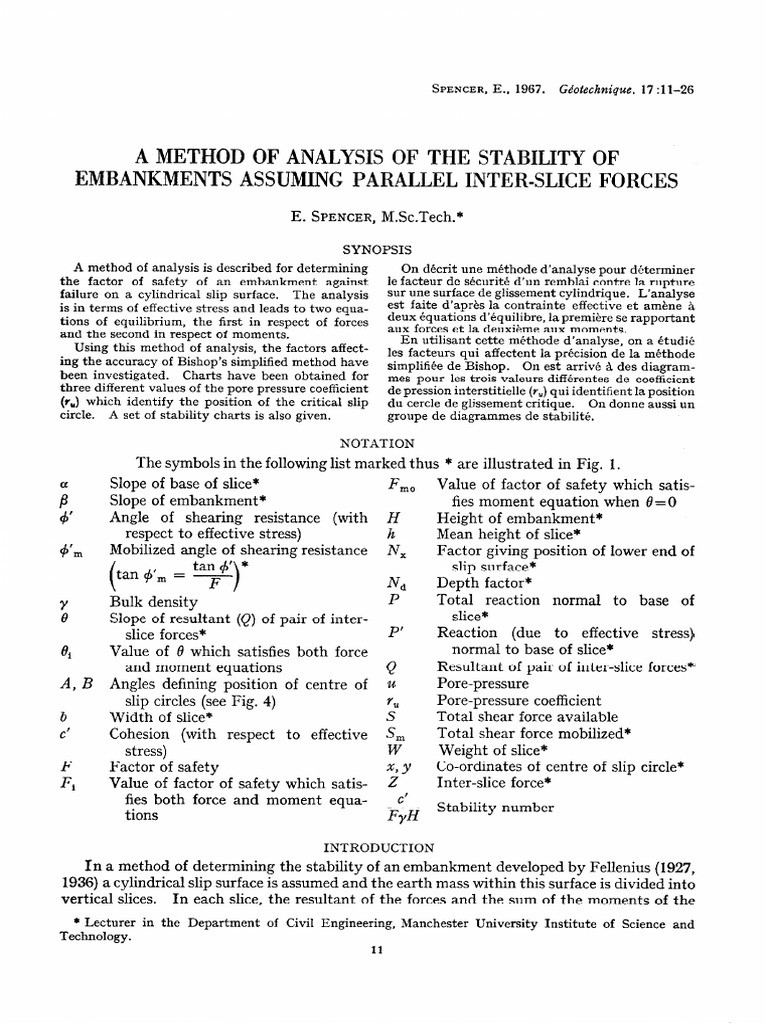 Embankment Stability Analysis | PDF | Physics | Mechanical Engineering