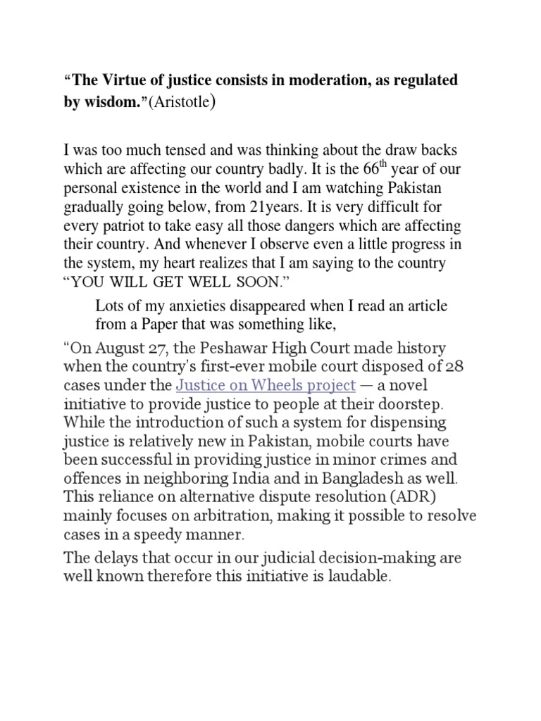 Justice On Wheels Project | PDF | Alternative Dispute Resolution | Rule ...