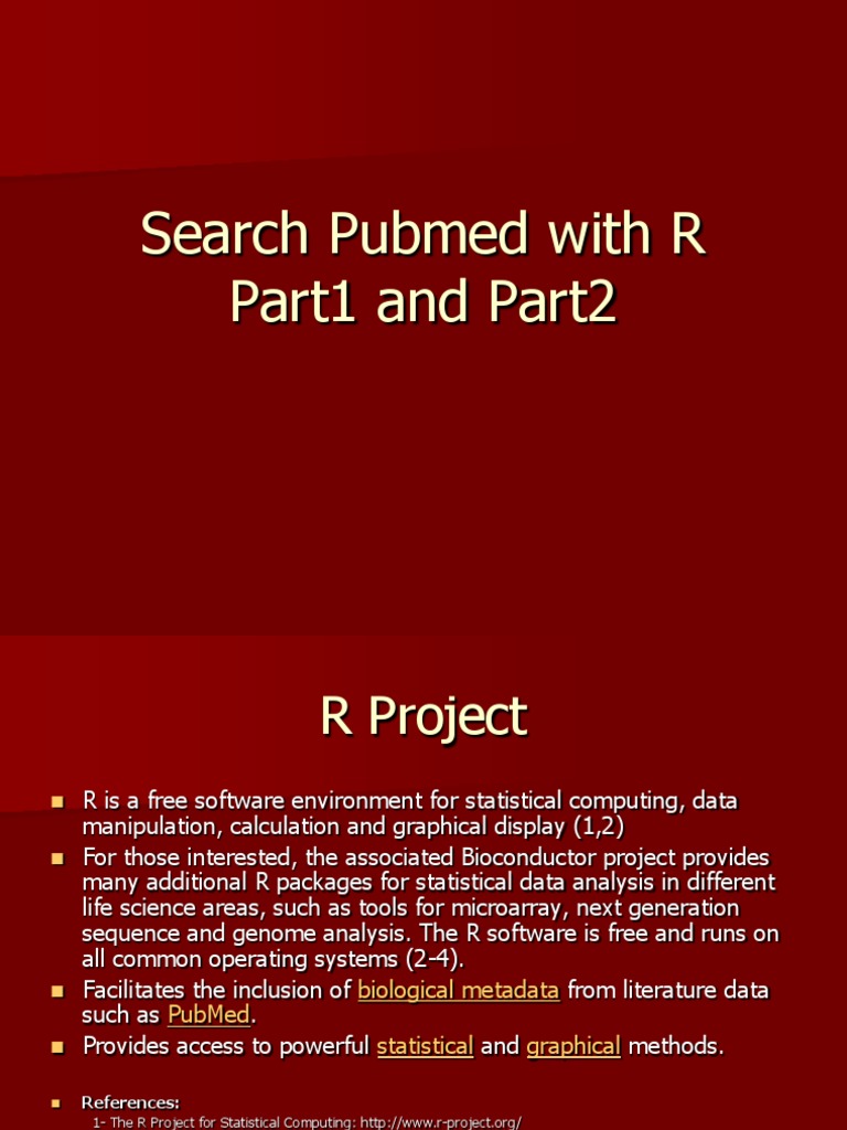 Querying PubMed with R and RISmed | PDF | Pub Med | National Center For ...