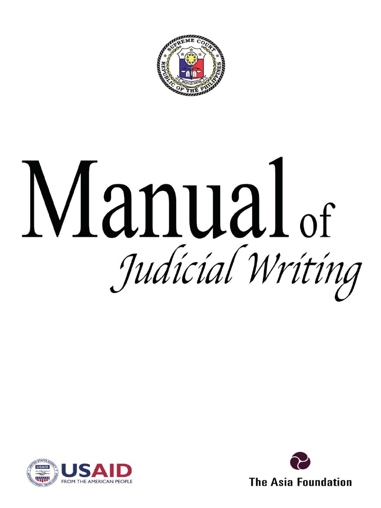 Manual of Judicial Writing | PDF | Bracket | Fraction (Mathematics)