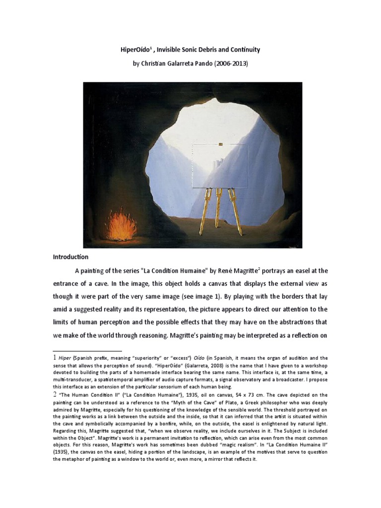 Invisible Sonic Debris and Continuity by Christian Galarreta | PDF