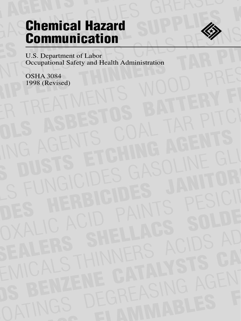 OSHA 3084 - Chemical Hazard Communication | PDF | Occupational Safety ...