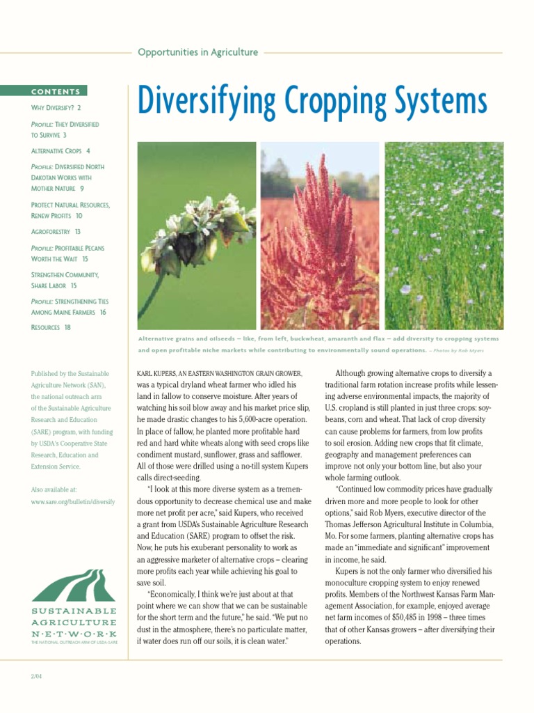 Diversifying Cropping Systems | PDF | Crop Rotation | Organic Farming