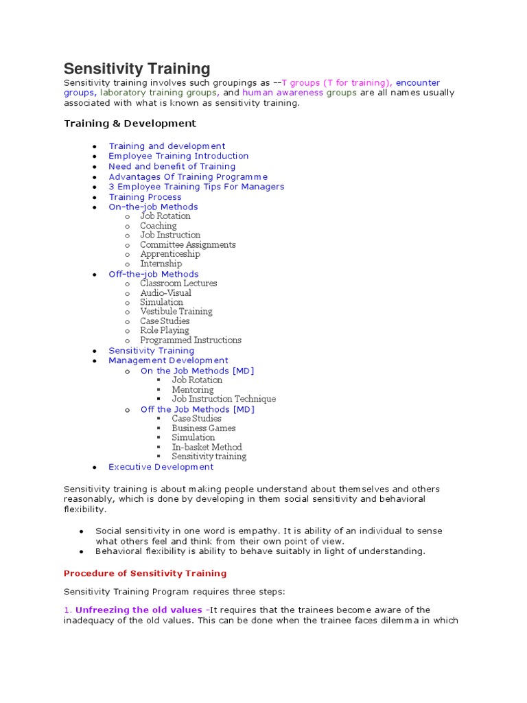Sensitivity Training 2 | PDF | Emotional Intelligence | Interpersonal ...