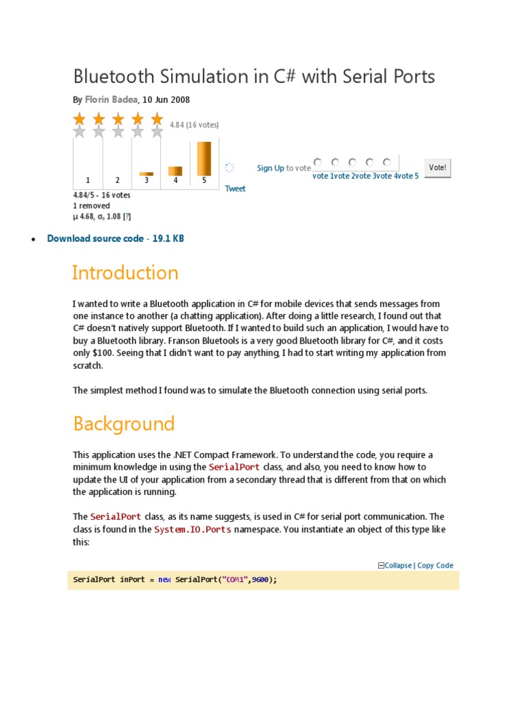 Bluetooth Simulation in C | PDF | Control Flow | Thread (Computing)