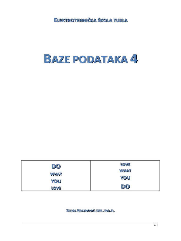 Baze Podataka | PDF