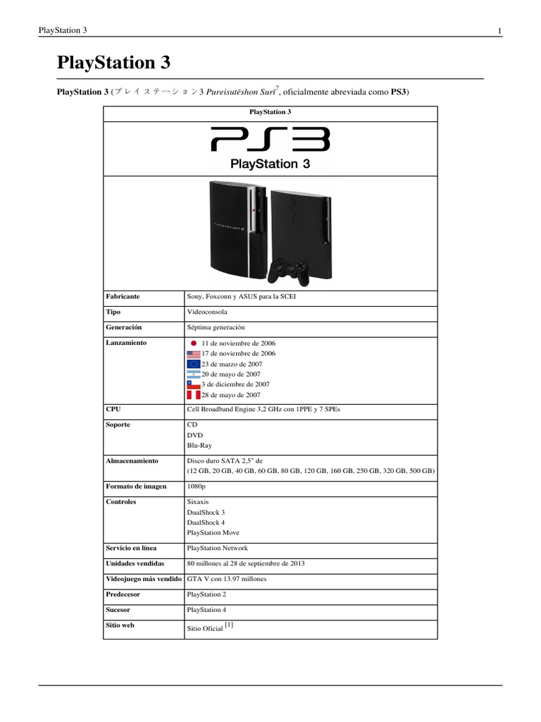 PlayStation 3 PDF | PDF | Playstation 3 | Tecnología digital