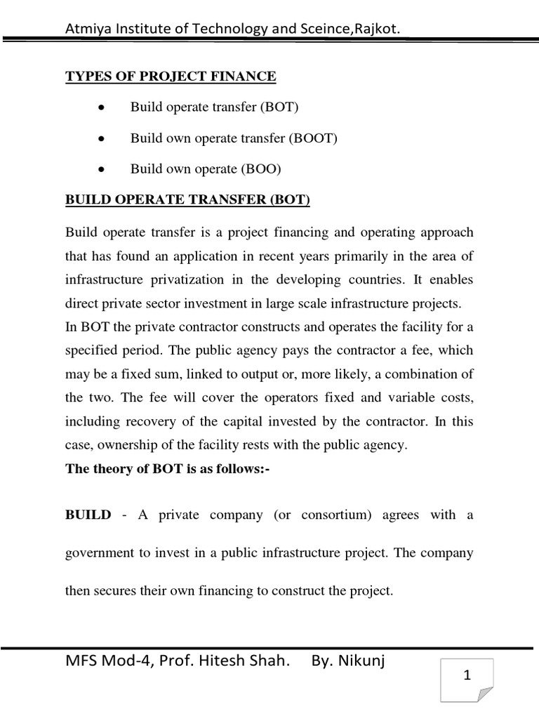 types-of-project-finance-mfs-mod-4-prof-hitesh-shah-by-nikunj