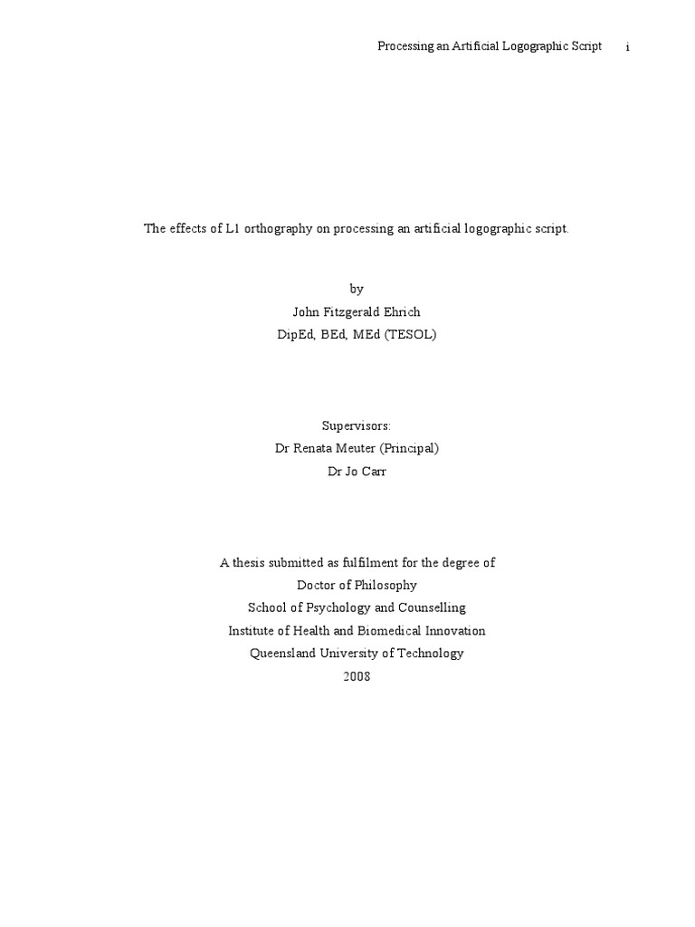 Processing An Artificial Logographic Script | PDF | Priming (Psychology ...