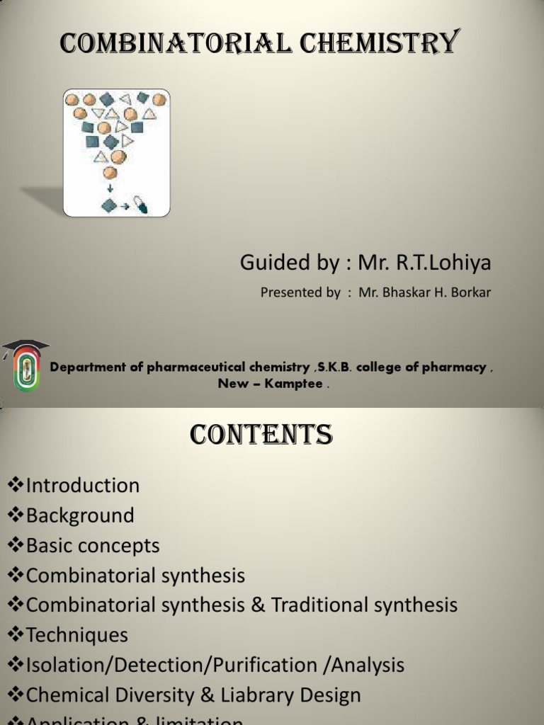 Combinatorial Chemistry Overview | PDF | Organic Synthesis | Physical ...