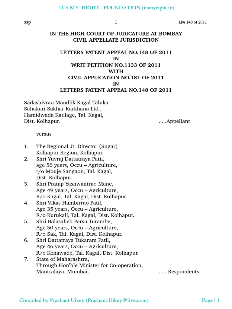 Inspection of Documents Under Section 32 (1) & (2) Mcs Act - 28.06.2011 ...